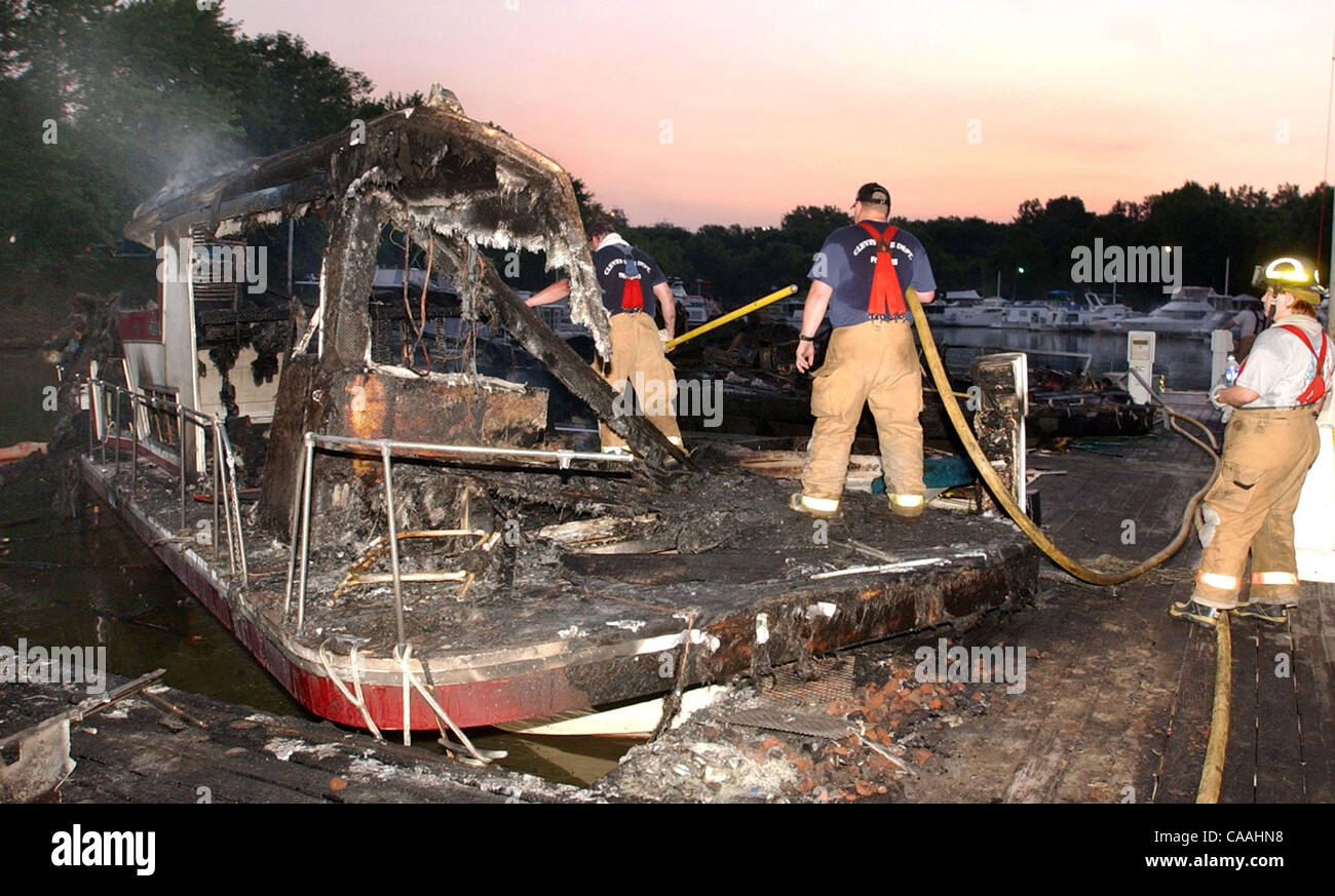 Jul 02, 2003 - Addyston, Ohio, USA - Cleves Firemen look for fire "hot ...