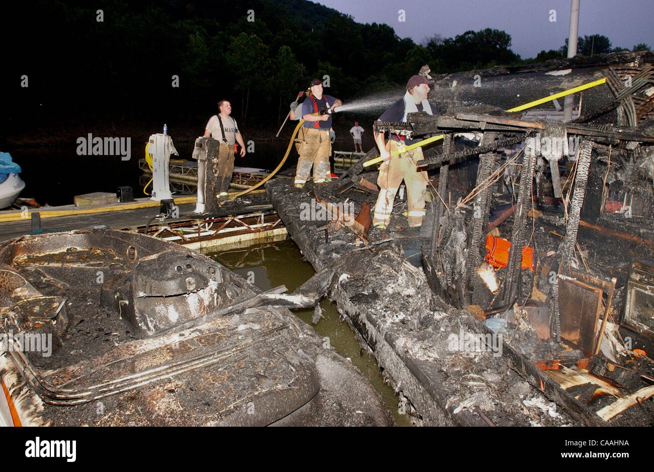 Jul 02, 2003 - Addyston, Ohio, USA - Cleves Firemen look for fire "hot ...