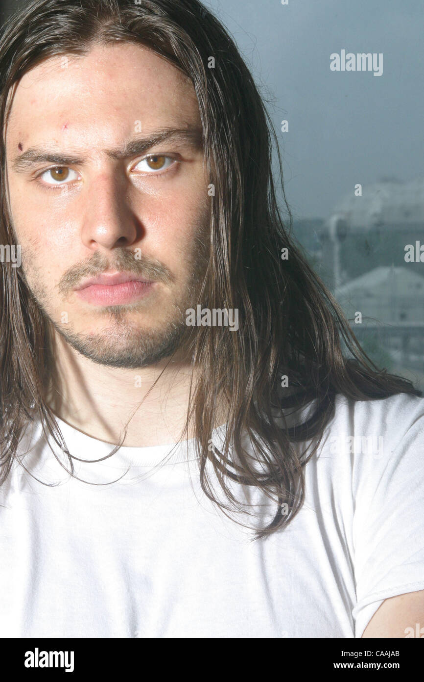 Andrew WK at The Green st. stages in Brooklyn NY filming the video for ...