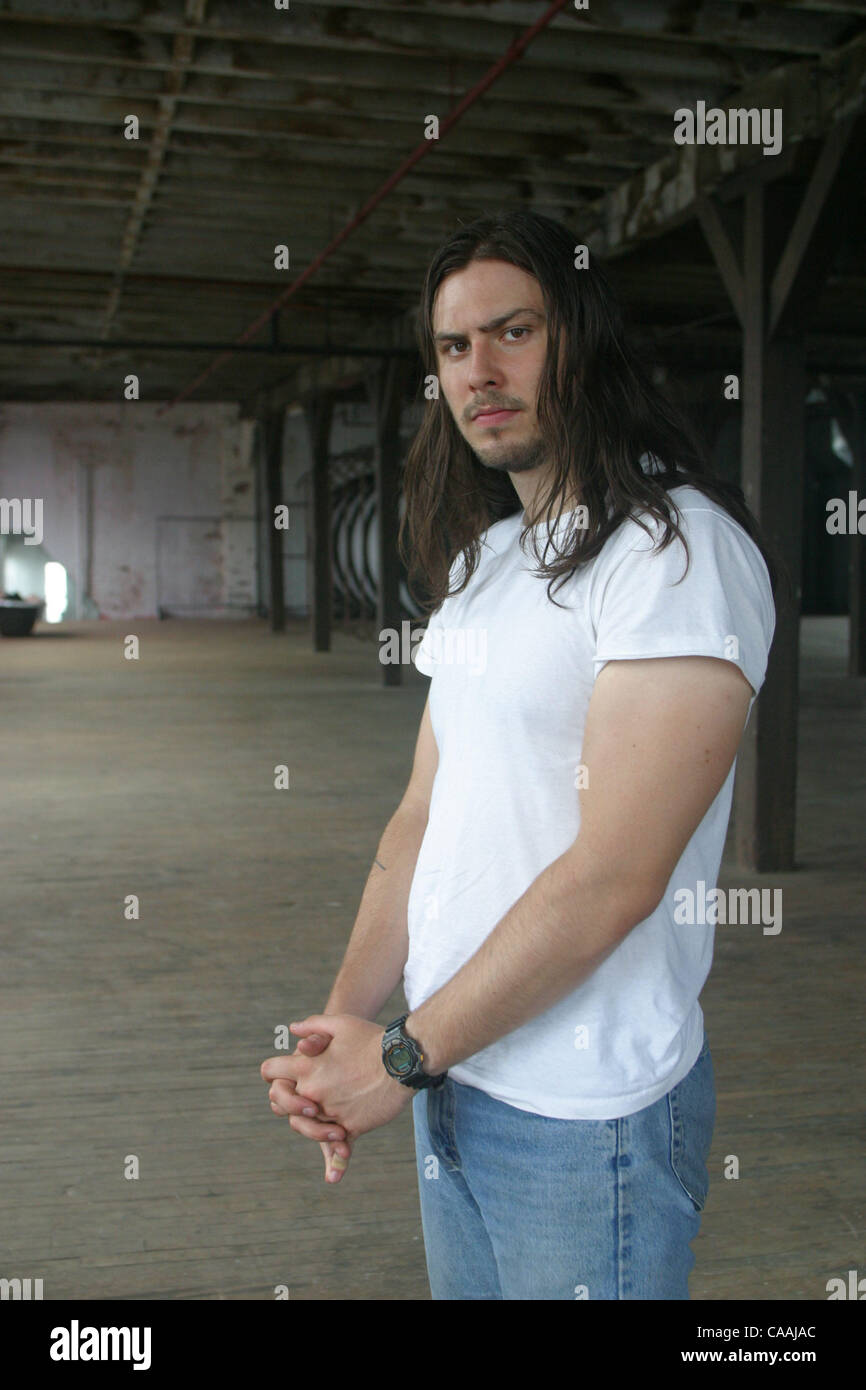 Andrew WK at The Green st. stages in Brooklyn NY filming the video for ...