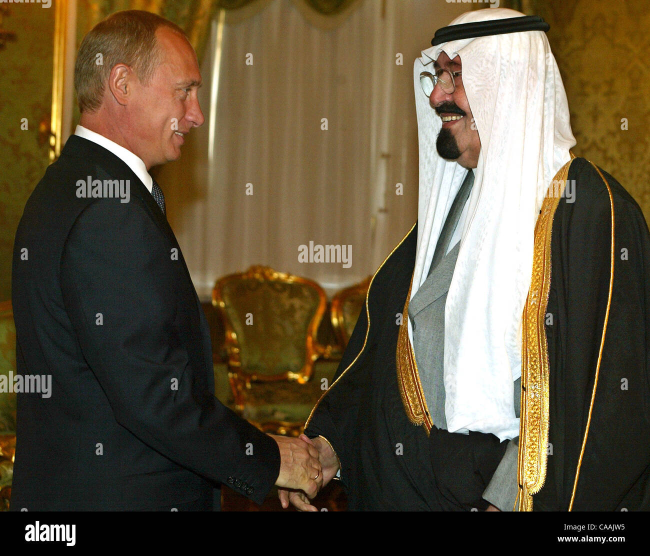 The president of Russia Vladimir Putin (on the right) has met in the ...