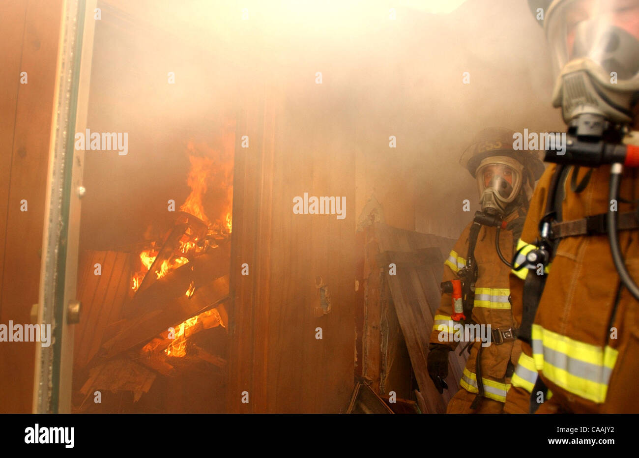 Sep 06, 2003 - Cincinnati, Ohio, USA - Firefighters burned the former ...