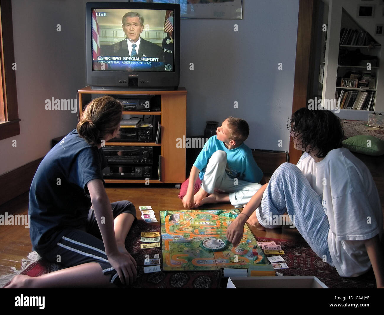 President bush tv hi-res stock photography and images - Alamy