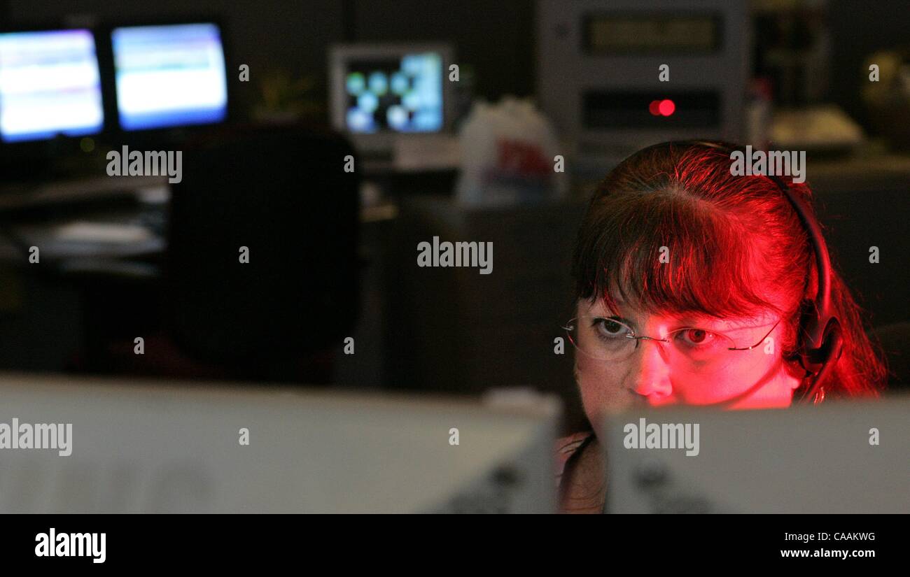 (Published 3/19/2005, B-7:6) Mary Gaffney, a veteran dispatcher for the ...