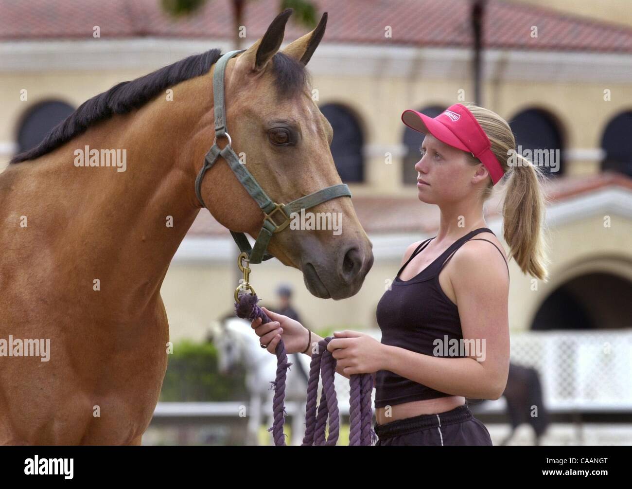 (published 07/03/2004, NI-6; UTS1817683) EMILY RICHARDSON checks her ...