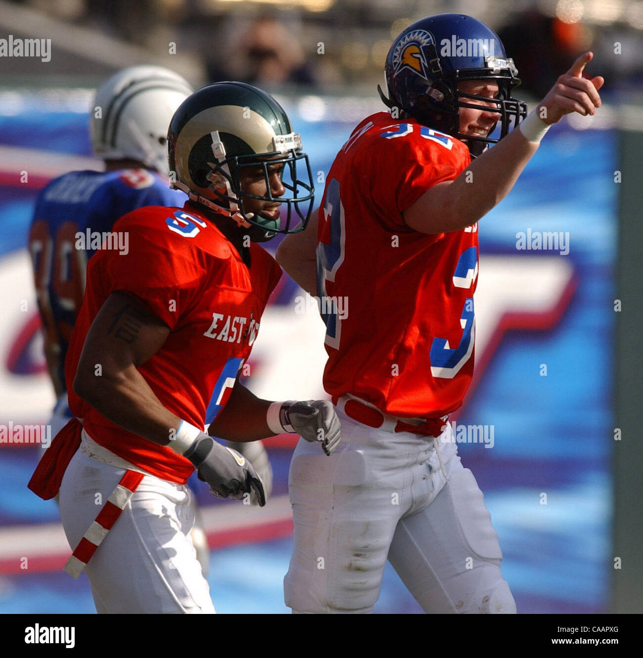 West's Neil Parry, #32, from San Jose State, is all smiles after ...