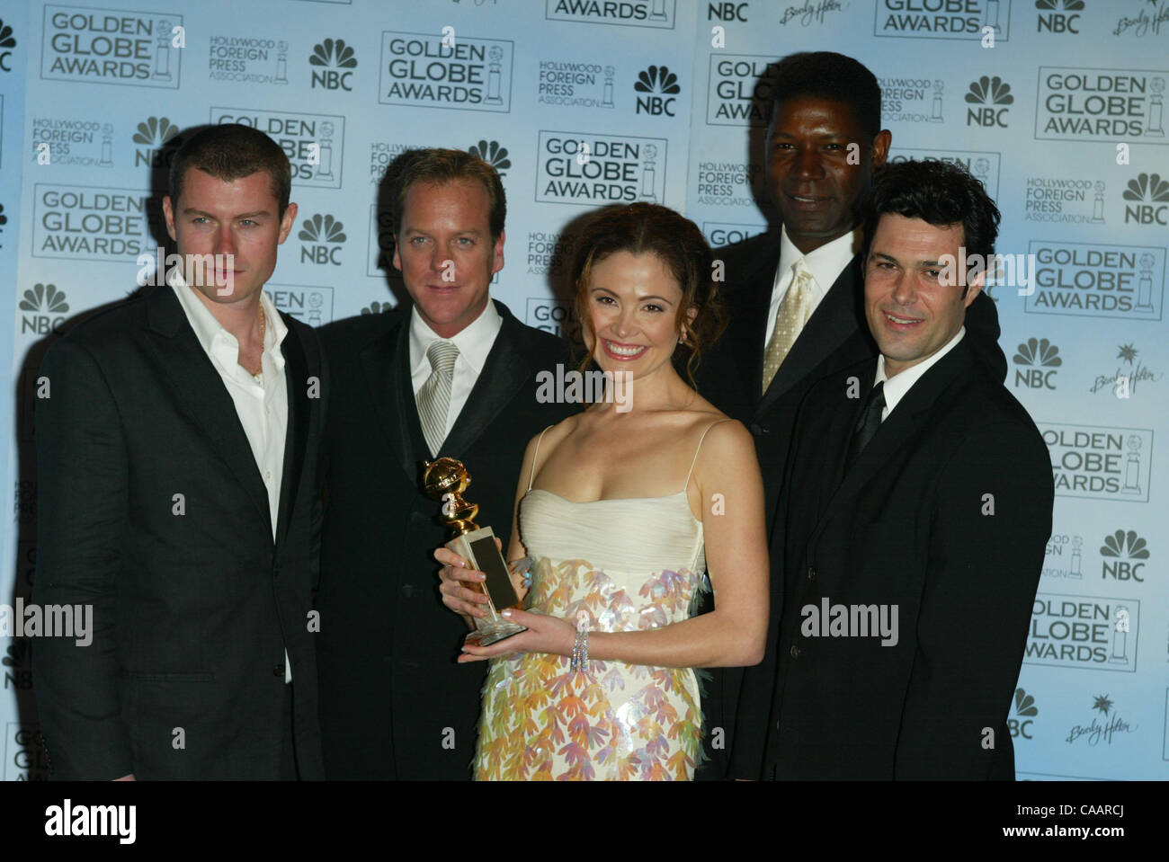 Jan 25, 2004; Beverly Hills, CA, USA; The cast of '24' in the press ...