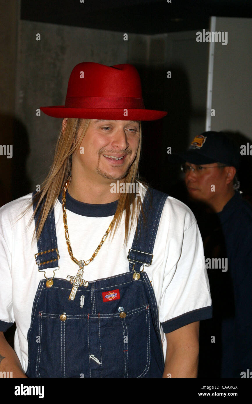 Feb 01, 2004; Houston, TX, USA; KID ROCK rides on a cart backstage ...