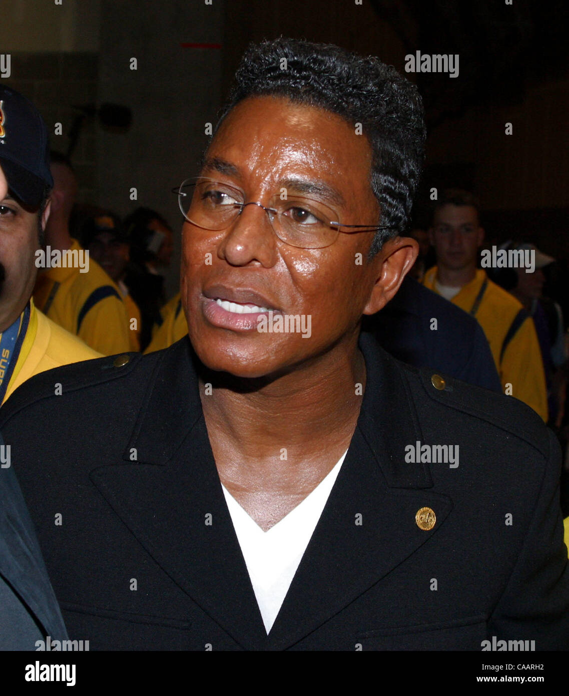 Feb 01, 2004; Houston, TX, USA; JERMAINE JACKSON leaves the stadium ...