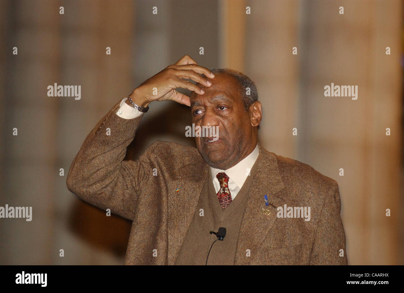Feb 02, 2004; New York, NY, USA; Comedian BILL COSBY speaks to young ...