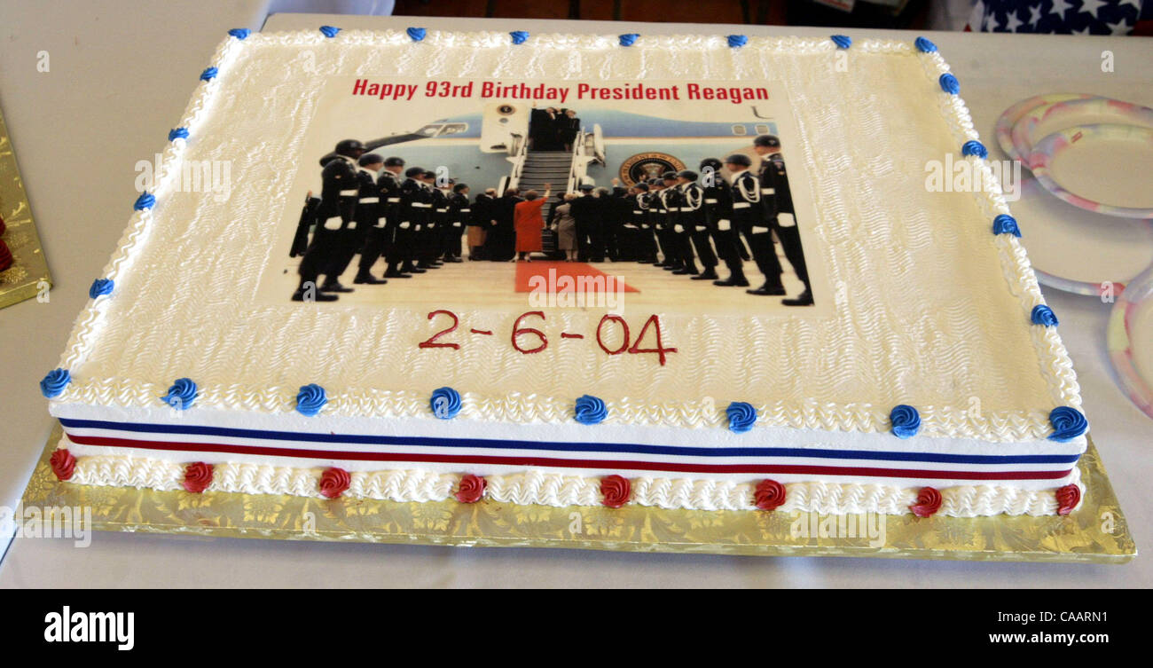 Feb 06, 2004; Simi Valley, CA, USA; Former President Ronald Reagan, the ...