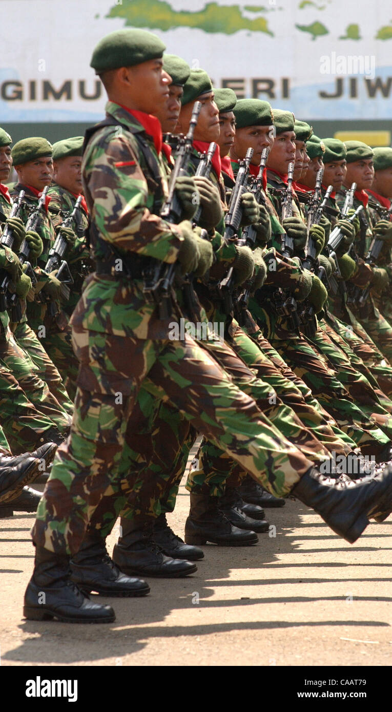Jakarta, Indonesia - March 4 2003 Kostrad, the Strategic Army Commando ...