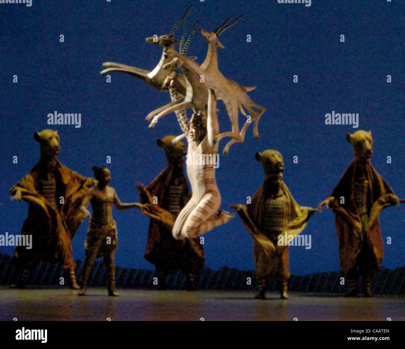 Lions watch as antelopes dances during opening night of the Best of ...
