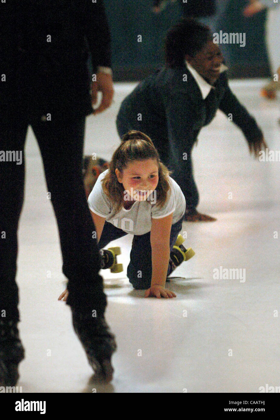 STANDALONE: 6-year-old Jaclyn Long (cq) still manages a smile as she ...