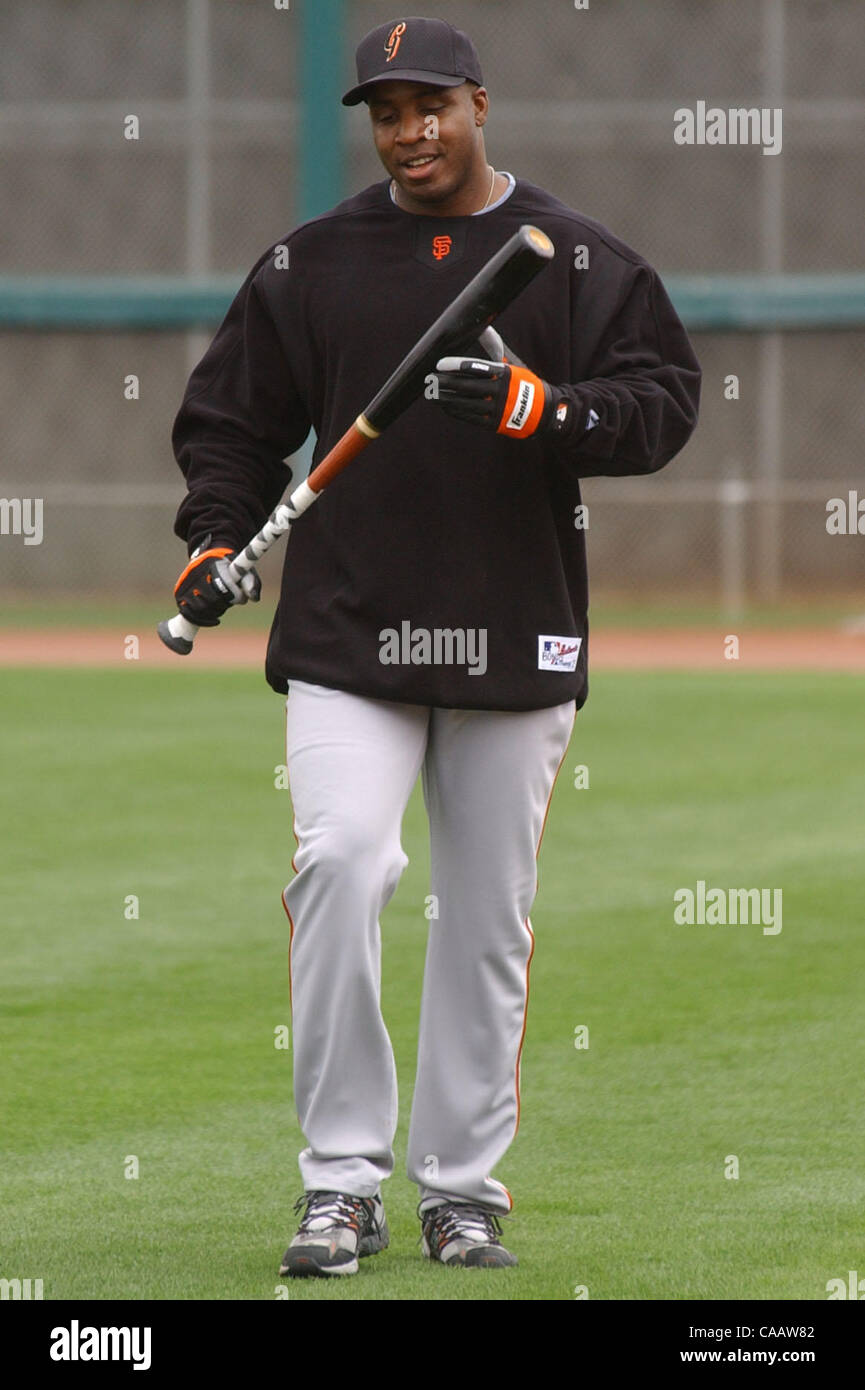 San Francisco Giants' Barry Bonds walks back from the batting cage ...