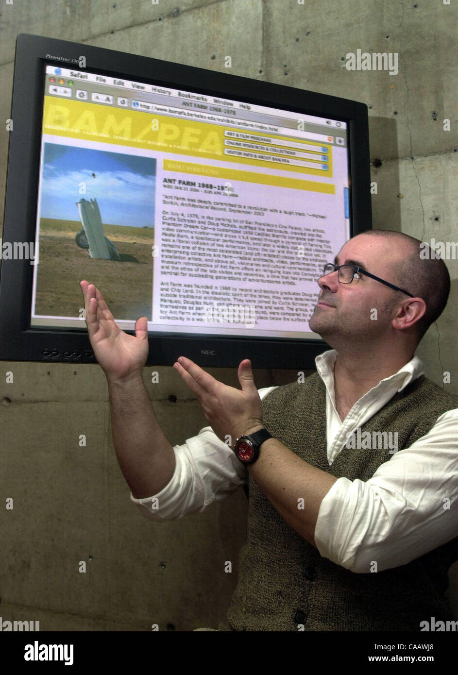 One can view art work such as "Ant Farm" displayed at the UC Berkeley ...