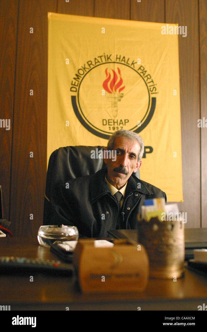 The head of DEHAP in Diyarbakir, Turkey. DEHAP is the latest ...