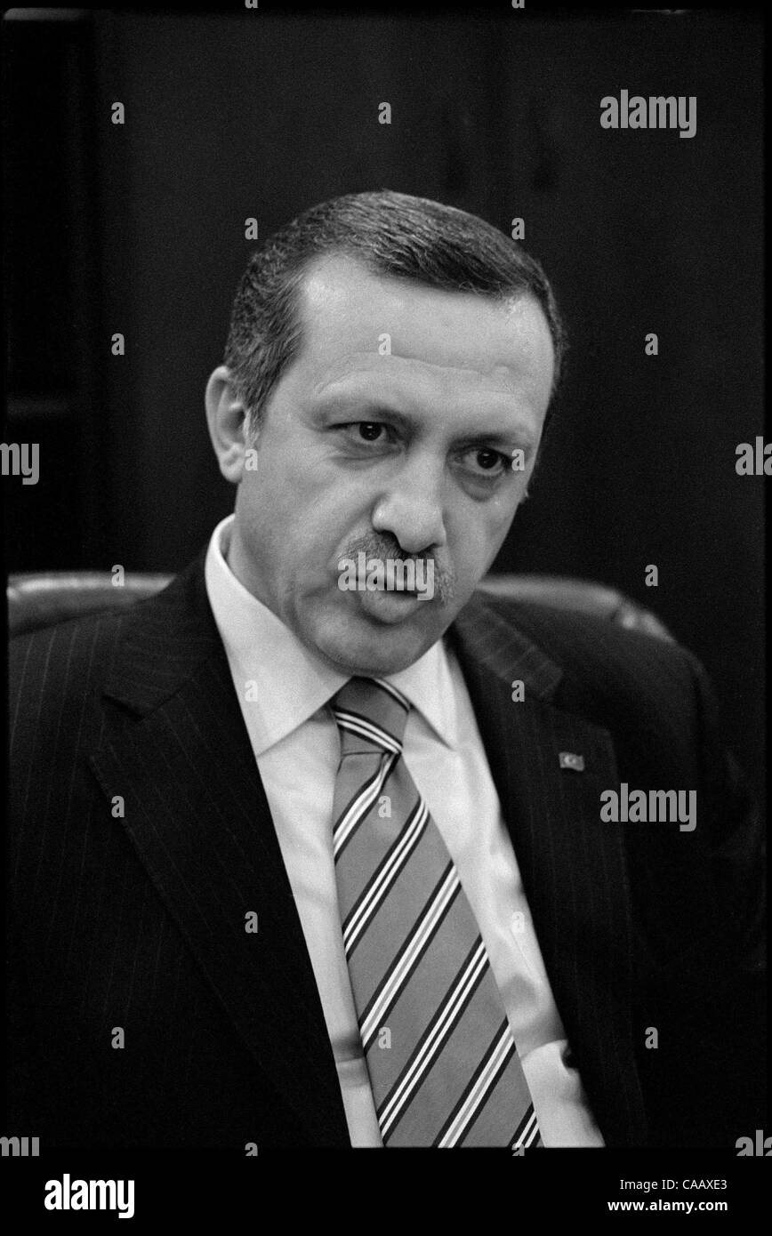 Recep Tayyip Erdogan, prime minister of Turkey, in an interview in his ...