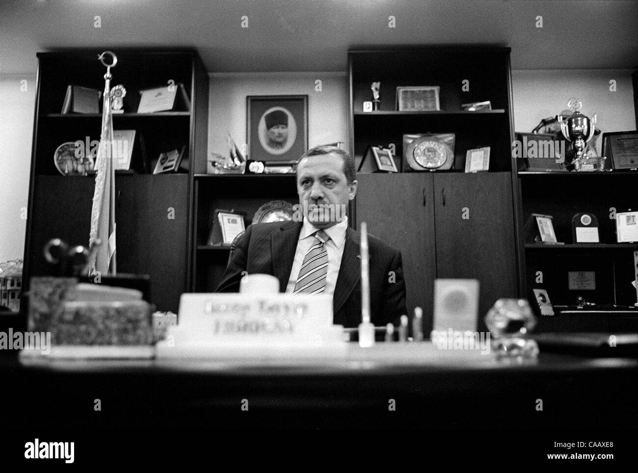 Recep Tayyip Erdogan, prime minister of Turkey, in an interview in his ...