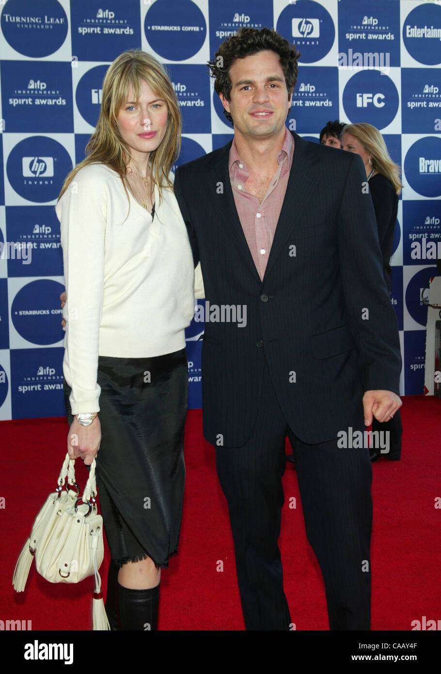 Feb 28, 2004; Santa Monica, California, USA; Actor MARK RUFFALO & WIFE ...