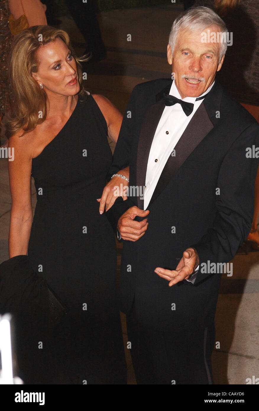 Feb 29, 2004; Los Angeles, CA, USA; TED TURNER and his companion arrive ...