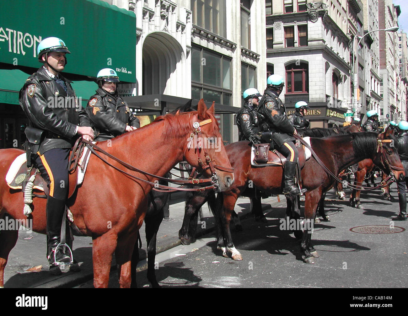 Mar 20, 2004; New York, NY, USA; Mounted Police in the city of New York ...
