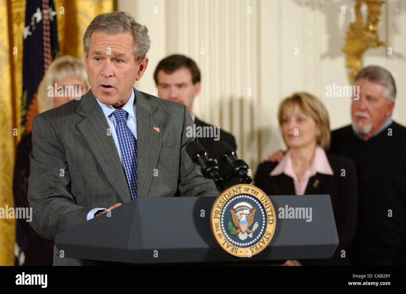 Apr 01, 2004; Washington, DC, USA; President GEORGE W. BUSH gives a ...