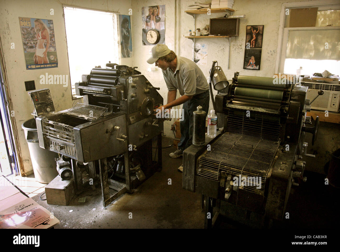 Head Press Operator Dan Hammond worked with a printing press at North ...