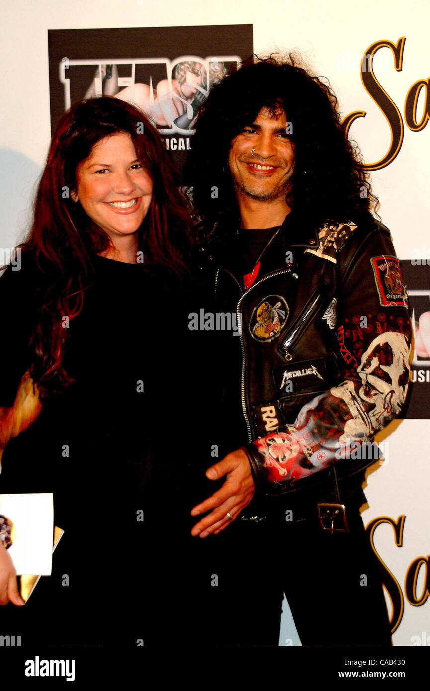 Apr 22, 2004 - Hollywood, California, USA - Slash and wife Perla at ...