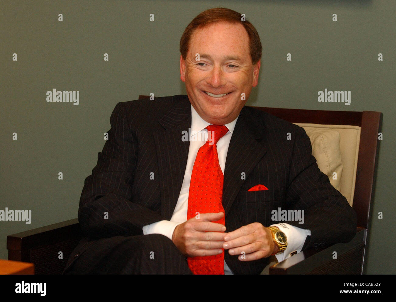 The New Majority founding member Tom Tucker smiles during an interview ...