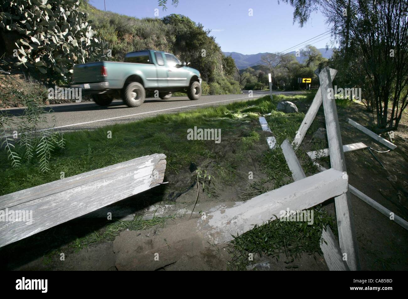 (Published 2/27/2005, N-1) A vehicle on eastbound State highway 76 ...