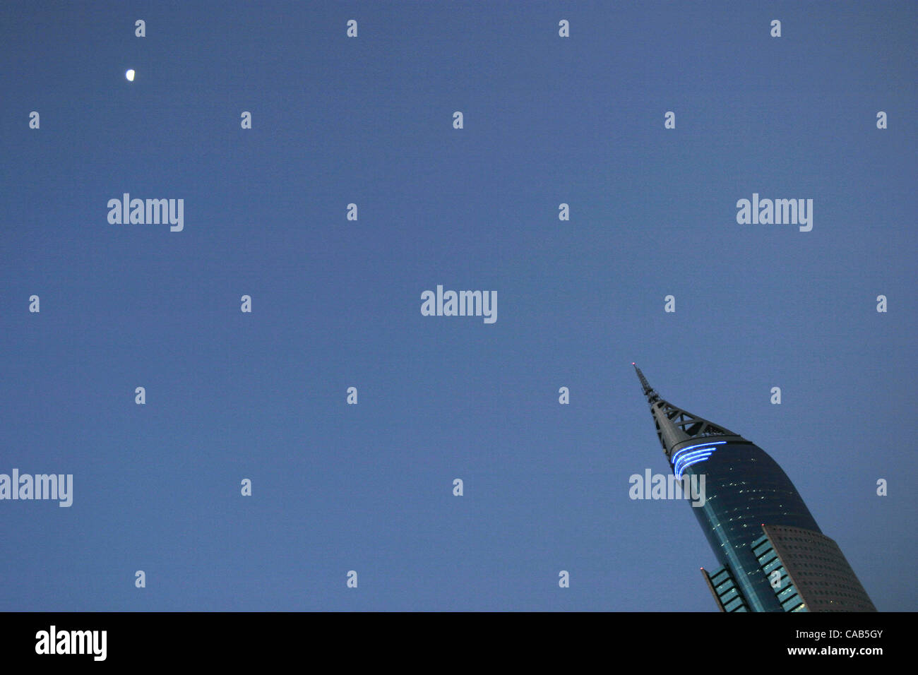 JAKARTA, INDONESIA - APRIL 28, 2004 Landscape of Jakarta with ...