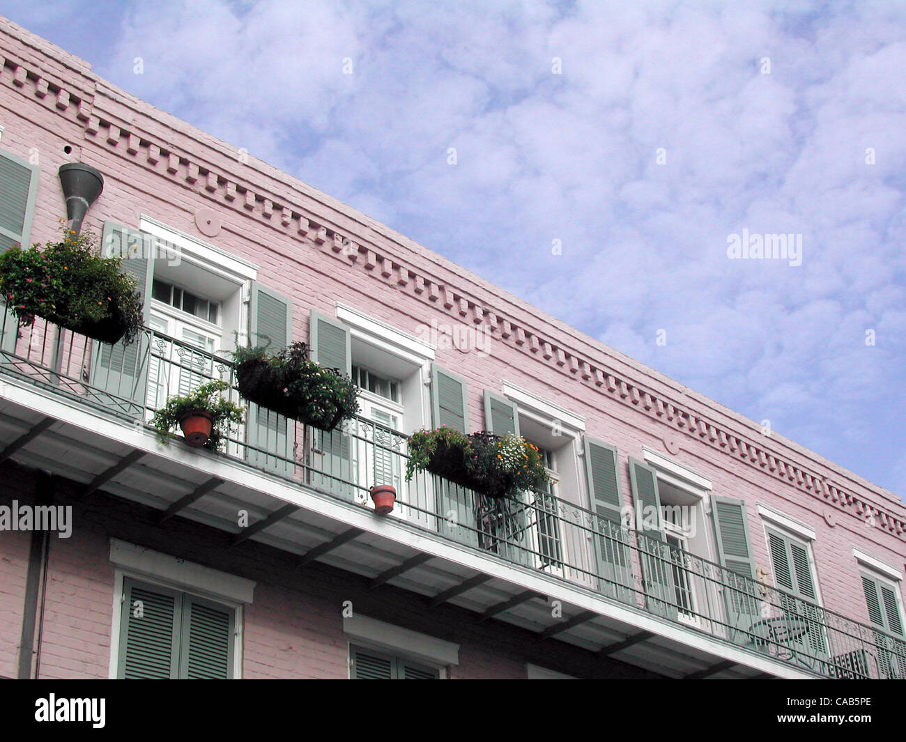 May 01, 2004; New Orleans, Louisiana, USA; Colorful buildings in the ...