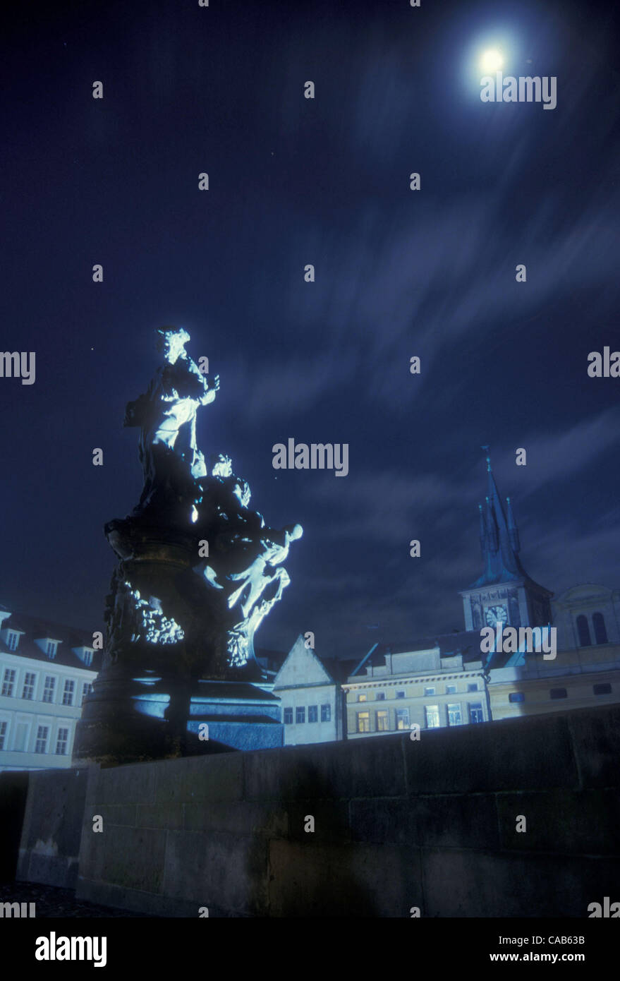 Prague full moon hi-res stock photography and images - Alamy