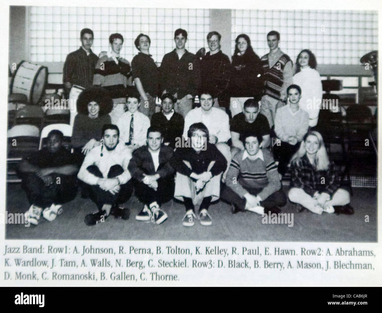 West Chester, PA, USA; May 12, 2004; Jazz Band group photo of Nick Berg ...