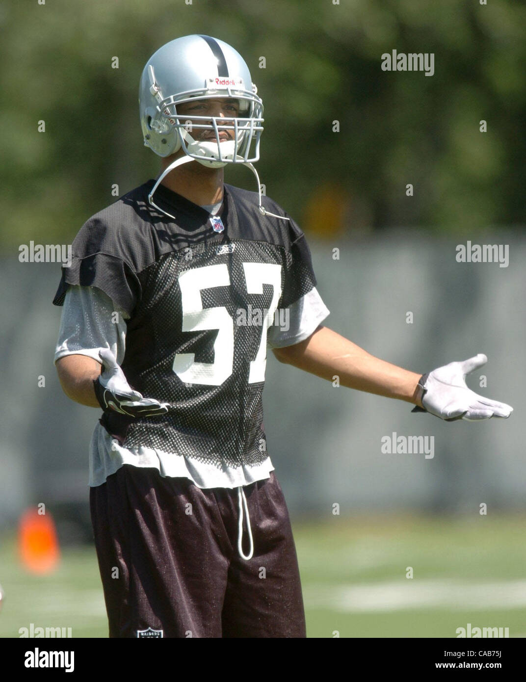 Raiders linebacker Dwayne Rudd (cq) during the Raiders mandatory ...