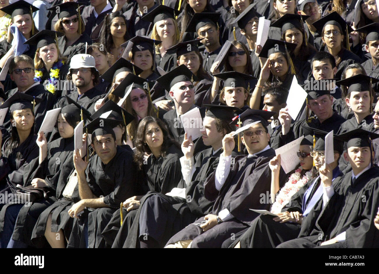 UC Berkeley students attend the 2004 commencement convocation at the ...