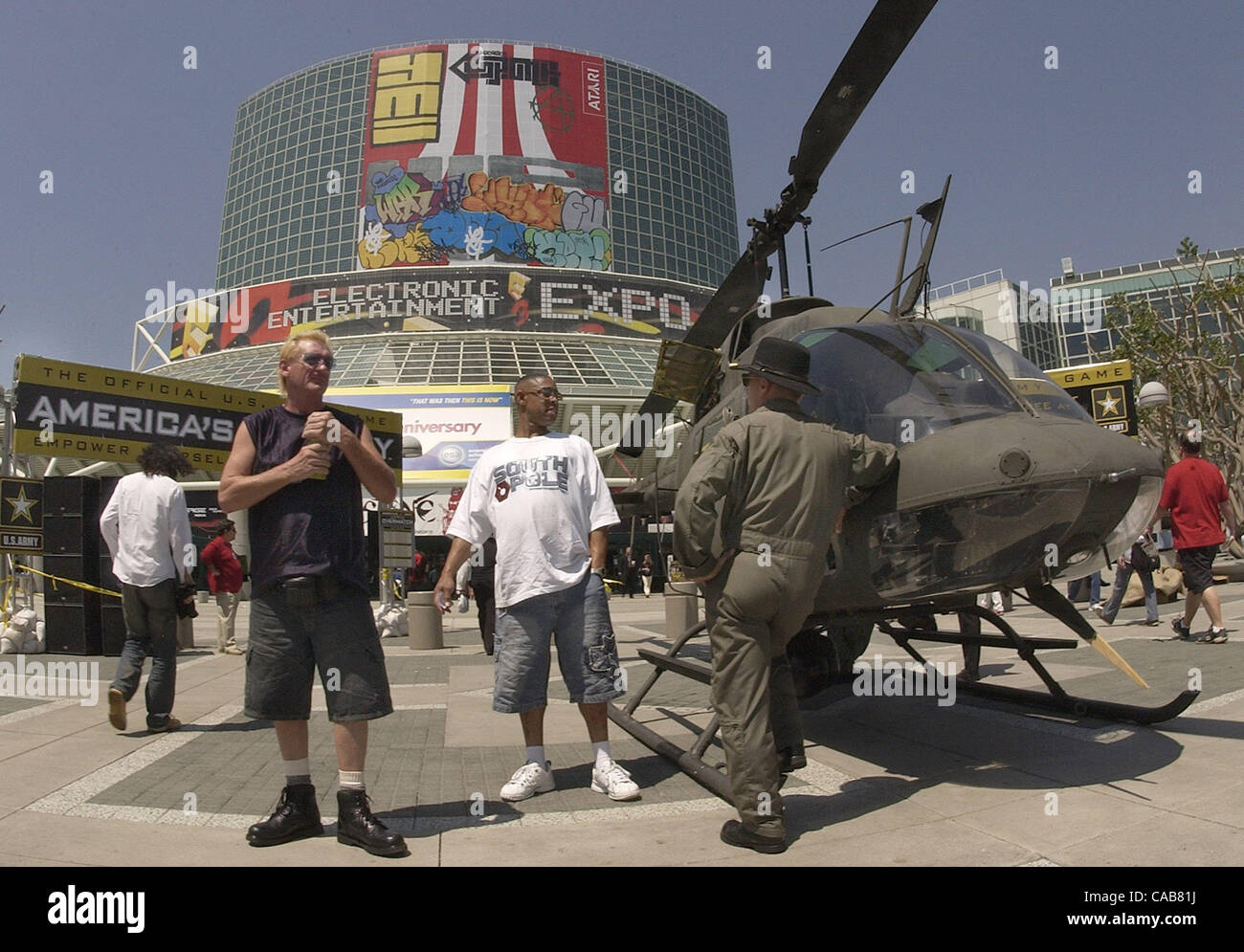 May 14, 2004; Los Angeles, CA, USA; The U. S. ARMY display outside the ...