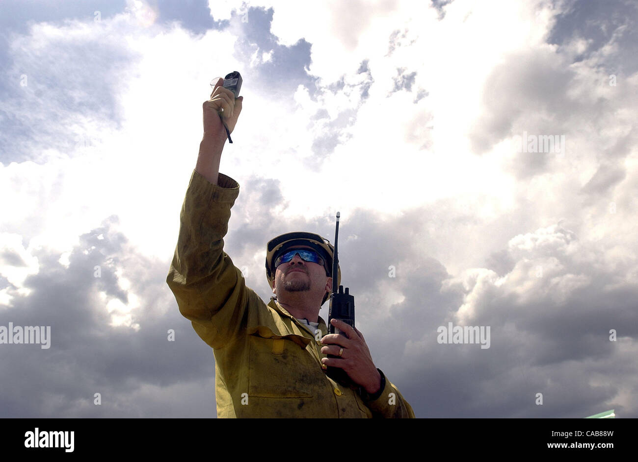 Engine strike team leader, Art Arias, with the National Forest Service ...