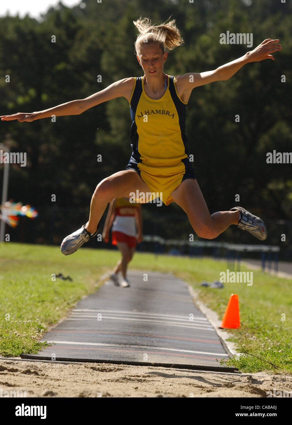 Alhambra's Lindsay Lightsey competes in the Girls Triple Jump during ...