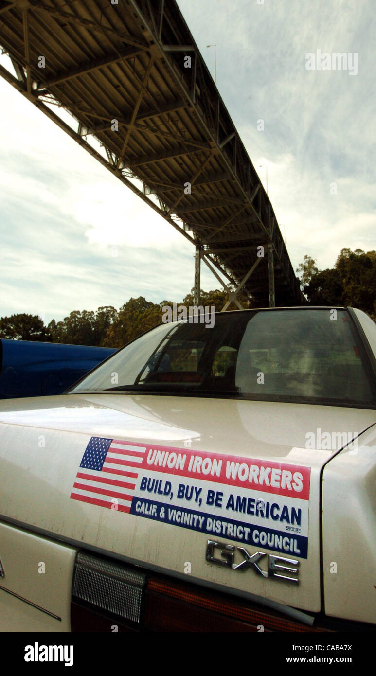 A "Buy America" bumper sticker belies the sentiments of union ...