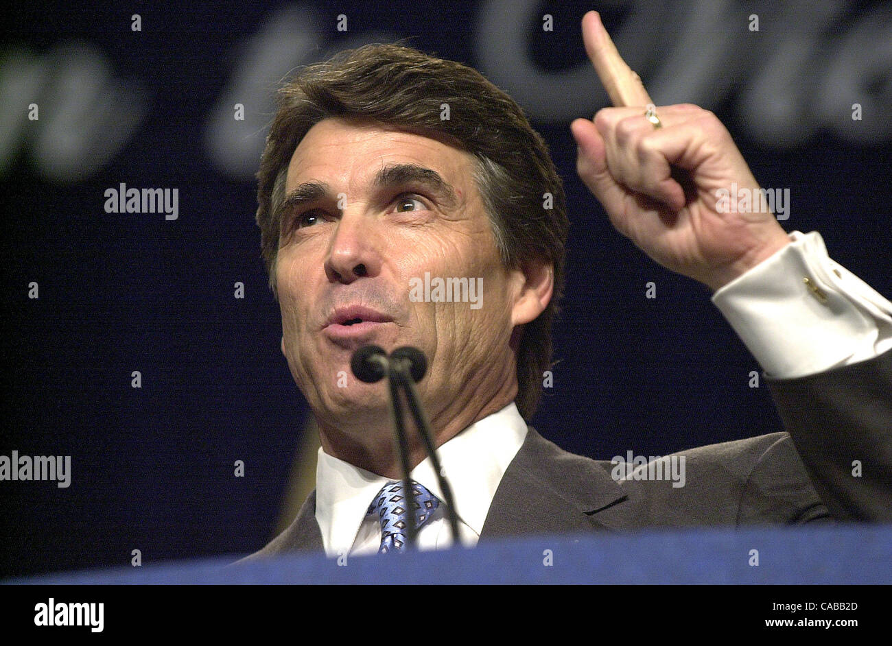 METRO An unusually animated Governor Rick Perry addresses the crowd at ...