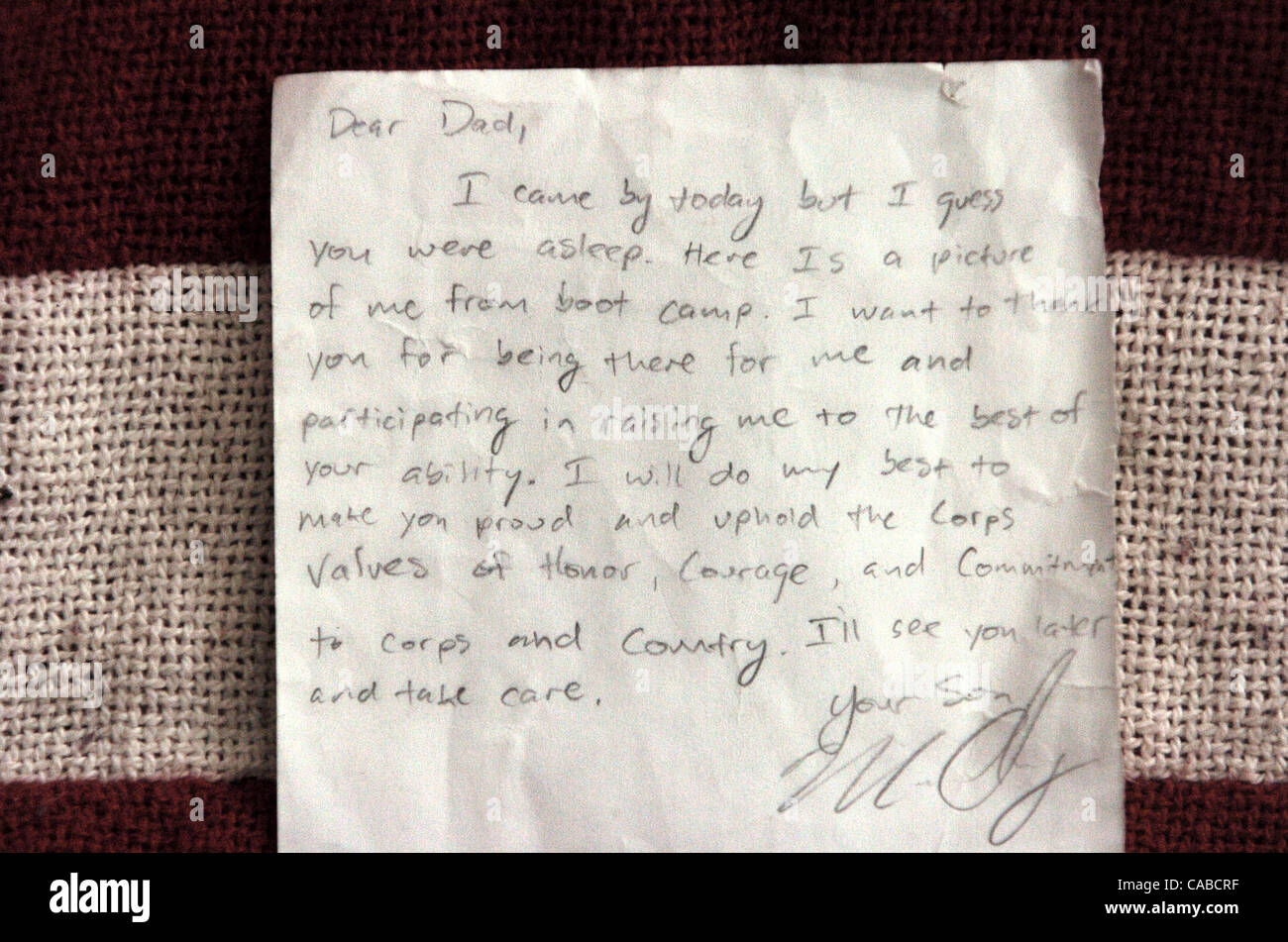 The day he left for duty, Marcus Cherry left his step dad JimTyler a ...