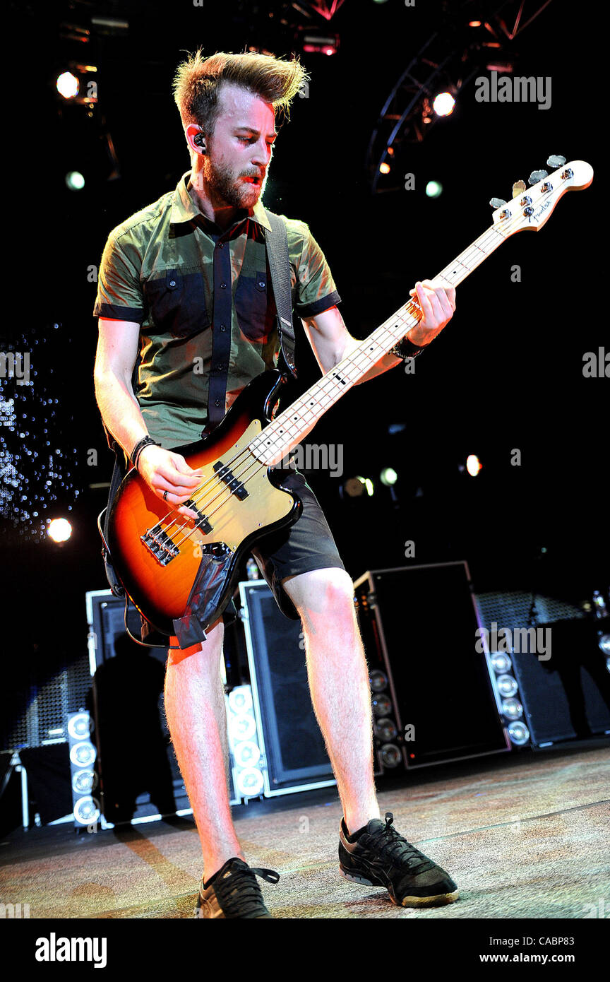Jul 23, 2010 - Raleigh, North Carolina; USA - Bass Guitarist JEREMY ...