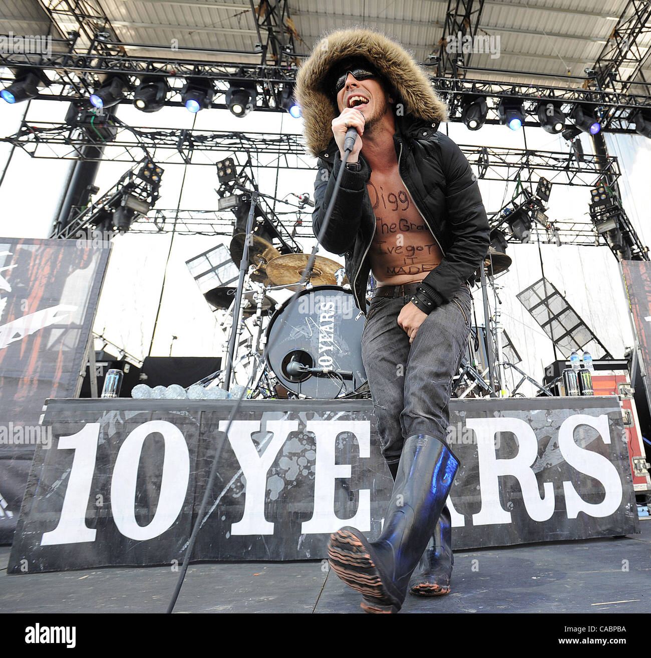 Jul 25, 2010 - Raleigh, North Carolina; USA - Singer JESSE HASEK of the ...