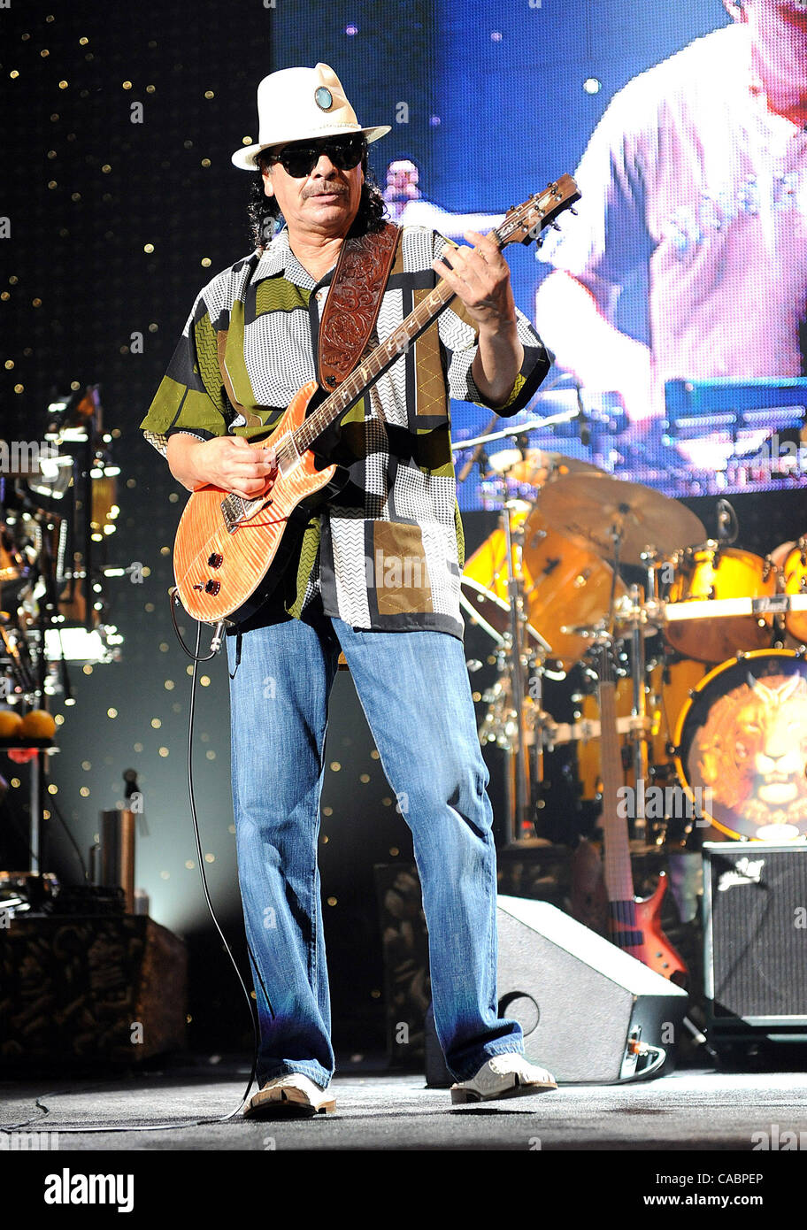 July 28, 2010 - Raleigh, North Carolina; USA - Musician CARLOS SANTANA ...