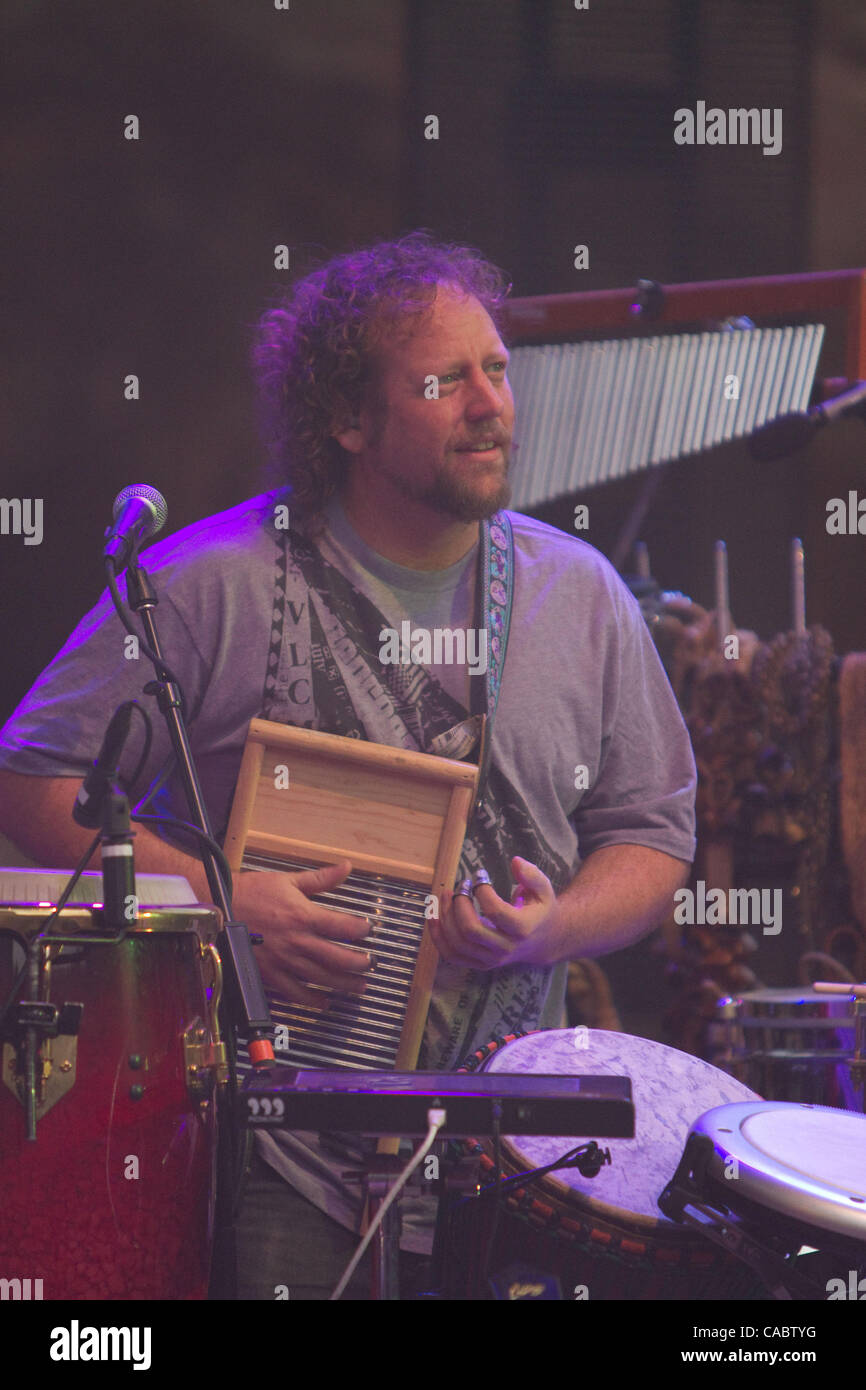 July 23, 2010 - Morrison, Colorado, U.S. - Percussionist JASON HANN of ...