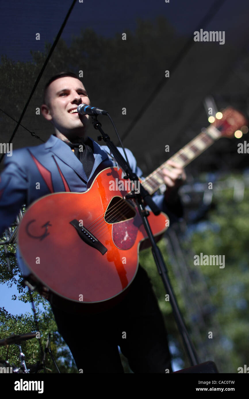 Songwriter and musician Nick 13 performs at the 16th annual Hootenanny ...