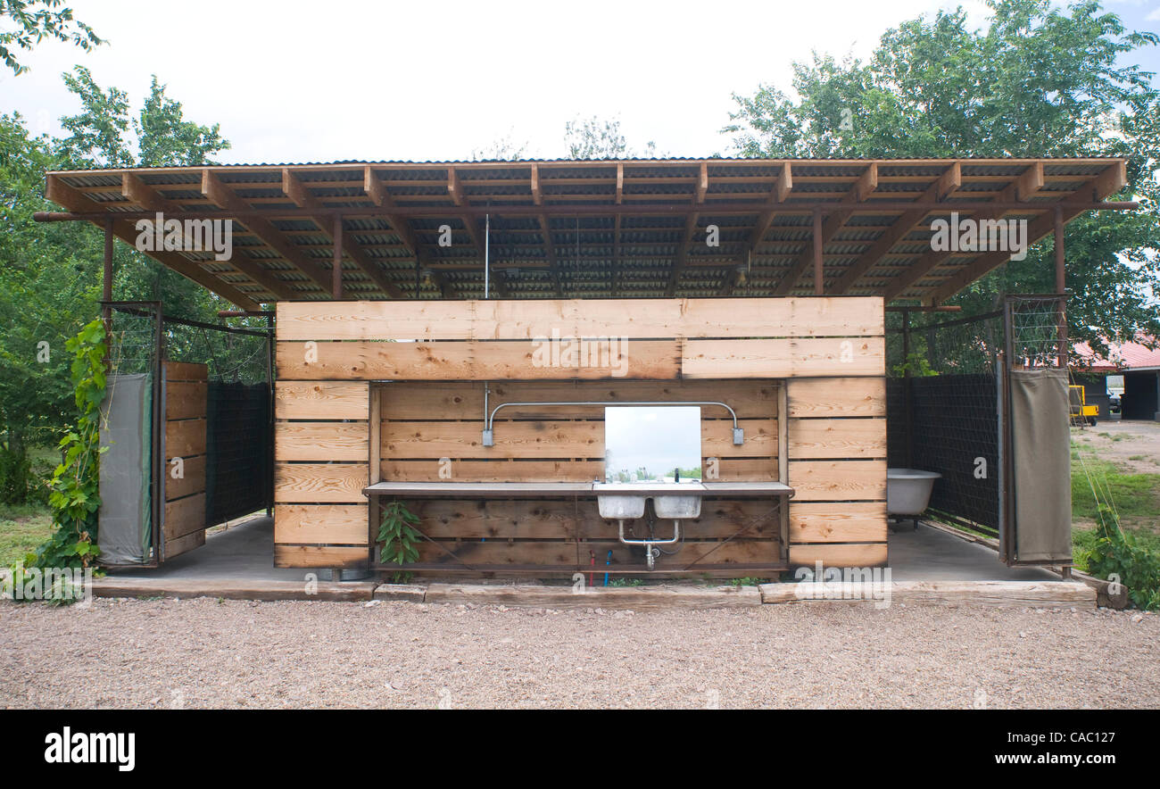 July 08, 2010 - Marfa, Texas, USA - July 8, 2010. El Cosmico is a ...