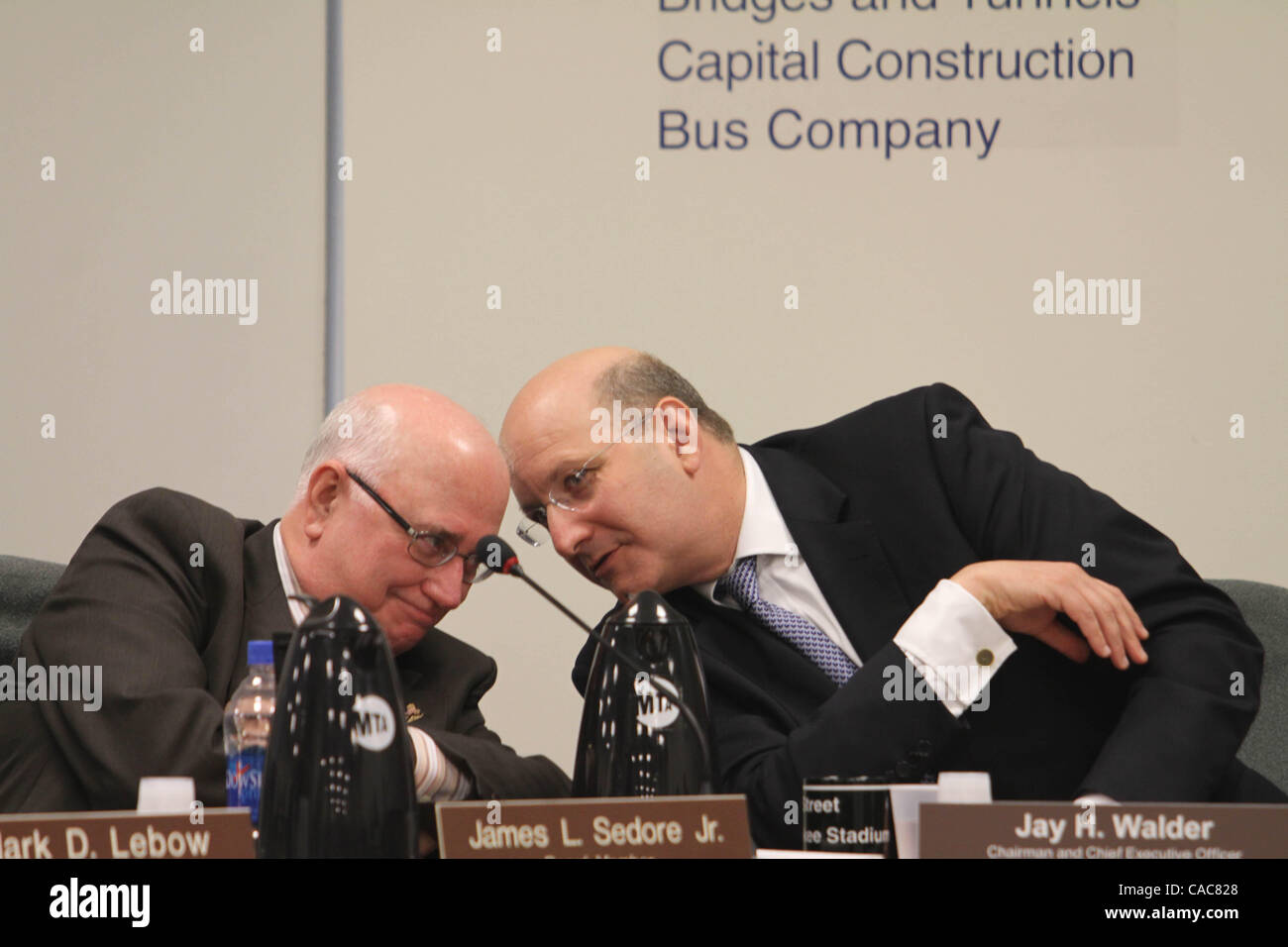 James Sedore Jr. chats with MTA Chairman Jay Walden. Photo Credit ...